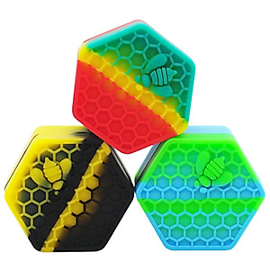 Vitakiwi 26ml Wax Hexagon Silicone Container Non-stick Honeybee Jars (3)