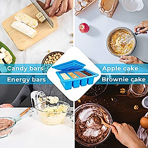 Butter Mold and Stainless Steel Spreader - Silicone Butter Tray Container with Lid 4 Stick Forms for Making Herb Butter Candles Baking Cookies-Round and Serrated Edges Slicer-Smart Kitchen Gadget