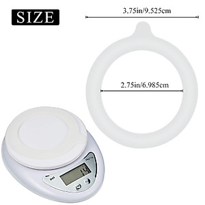 8 Pieces 3.75 Inches Silicone Jar Gaskets Replacement Silicone Seals Airtight Silicone Gasket Sealing Rings for Regular Mouth Canning Jar (White)