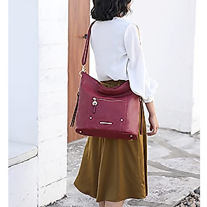 MKF Collection Hobo Purses for Women – Soft PU Leather Handbag Womens Hobo Shoulder bag – Fashion Top Handle Pocketbook Mustard