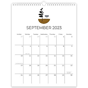 Beautiful 2023 Abstract Design Wall Calendar - Runs Until July 2024 - The Perfect Office Supplies for Women With Monthly Boho Decor Designs for Easy Planning