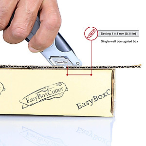 Modern Box Cutter for Food Industry with Stainless Steel Blades - High productivity and unique features with 100% guaranttee (4000 - Auto Retract, Gray)