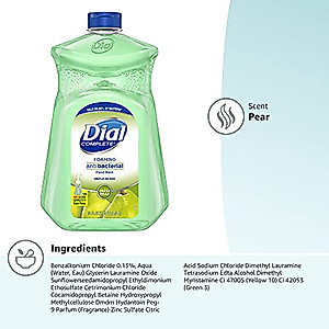 Dial Complete Antibacterial Foaming Hand Soap Refill, Fresh Pear, 52 fl oz
