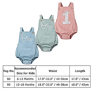 Cake Smash Outfit Boy: 1st Birthday Outfit Boy Wild One Year Old Girl Baby Boho Bubble Romper Toddler First Birthday Photoshoot Easter Backless Overalls Corduroy Summer Clothes Blue One 12-18 Months