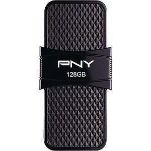 PNY 128GB Duo Link USB 3.1 Type-C OTG Flash Drive for Android Devices and Computers - External Mobile Storage for Photos, Videos, and More
