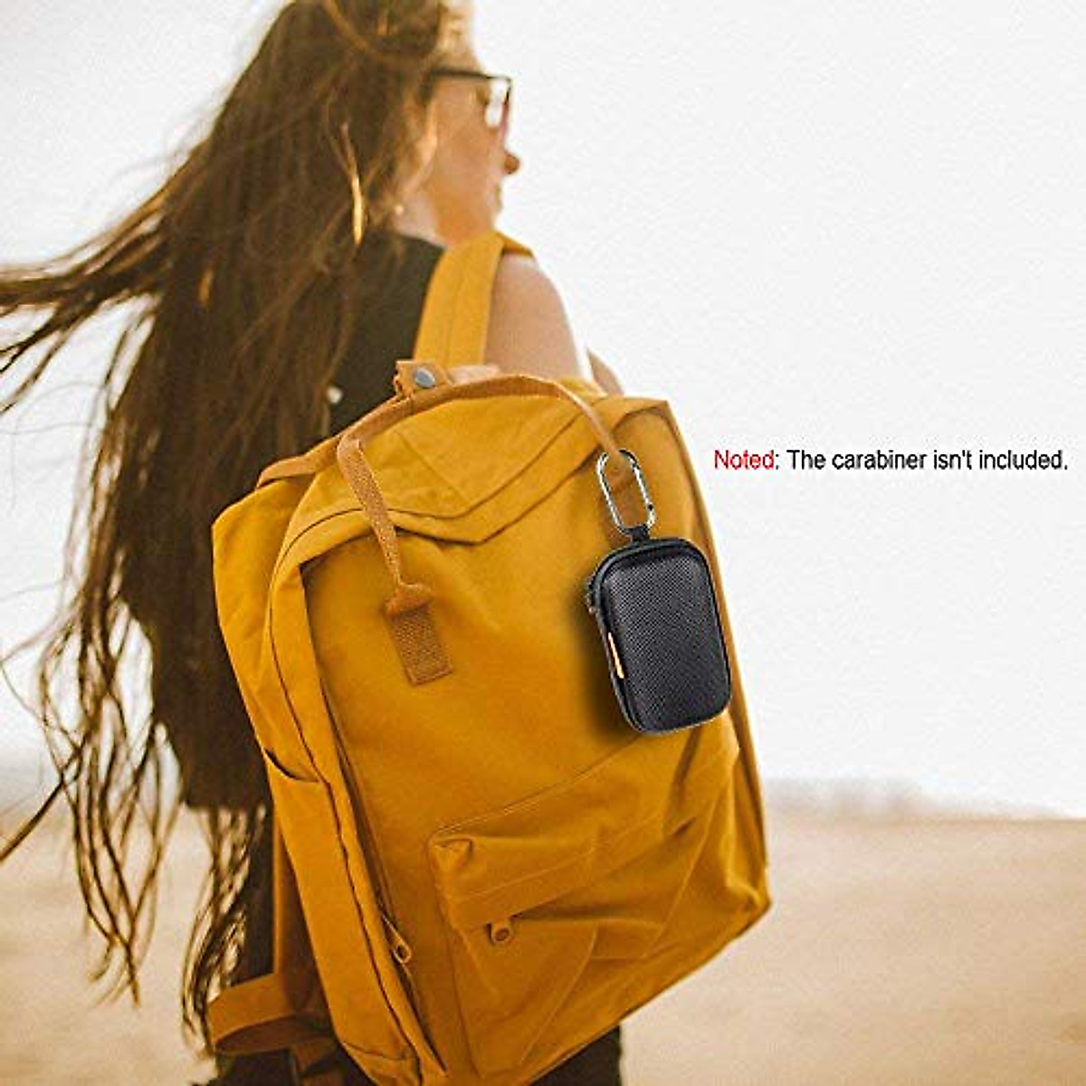 GLCON Rectangle Shaped Small Hard EVA Case - Portable Protection Earbud Case Zipper Pouch for Headset, Earphone, Flash Drive, Charging Cable, Key - Mesh Inner Pocket Durable Universal Carrying Bag