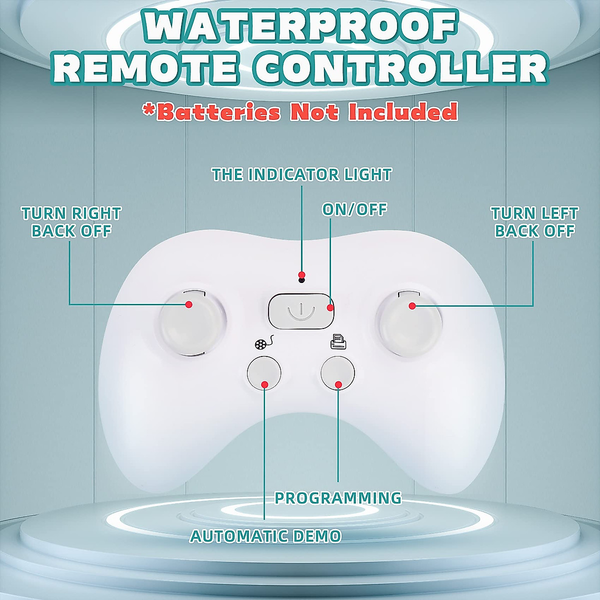 Outamateur RC Crocodile Boat,2.4GHz Alligator with Glowing Eyes,RC High Simulation Crocodile RC Boat Lake & Pool Toy,USB Rechargeable Waterproof Floating Alligator Toy for Kids Aged 6+