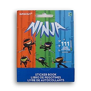 amscan Ninja Sticker Booklet Book Novelty & Amusement Toys, Multicolor