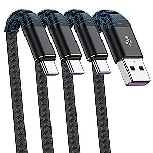 USB C Cable 6ft 3Pack, USB A to Type C Charger Fast Charging, USB C Charger Cable Nylon Braided USB C Cord for iPhone 15/15 Plus/15 Pro/15 Pro Max, Samsung Galaxy S23/S22/S21/S24, Note 10 9-Grey