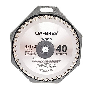 3Pack 4-1/2-Inch 40T TCT Circular Saw Blade with 7/8-Inch Arbor, Carbide Tipped Teeth General Purpose Hard & Soft Wood Cutting Saw Blade for Angle Grinder