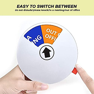 Privacy Sign,Do Not Disturb/Please Knock/Out of Office/in a Meeting Sign,Office Door Sign That Lets Others Know Whether You're Available Or Not(5inch,Silver)