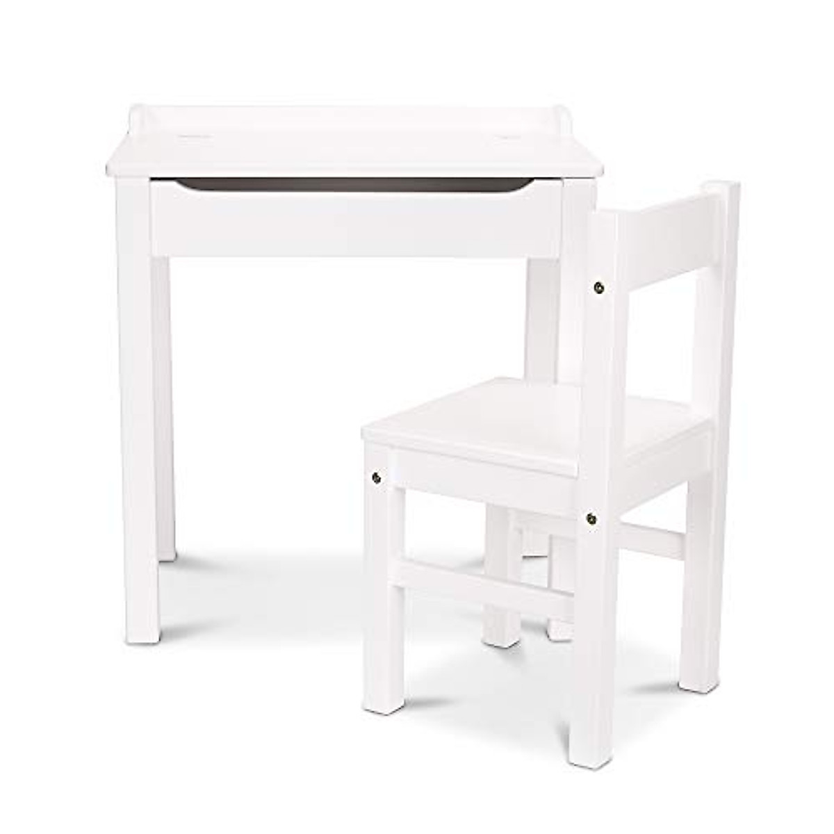 Melissa & Doug Wooden Lift-Top Desk & Chair - White