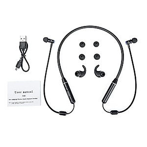 ibrain Bluetooth Air Tube Headphones EMF Free Airtube Headset Wireless for Running Air Tube Earbuds for Gym Sports Exercise Blue Tooth Earphones Workout with Mic & Volume Control