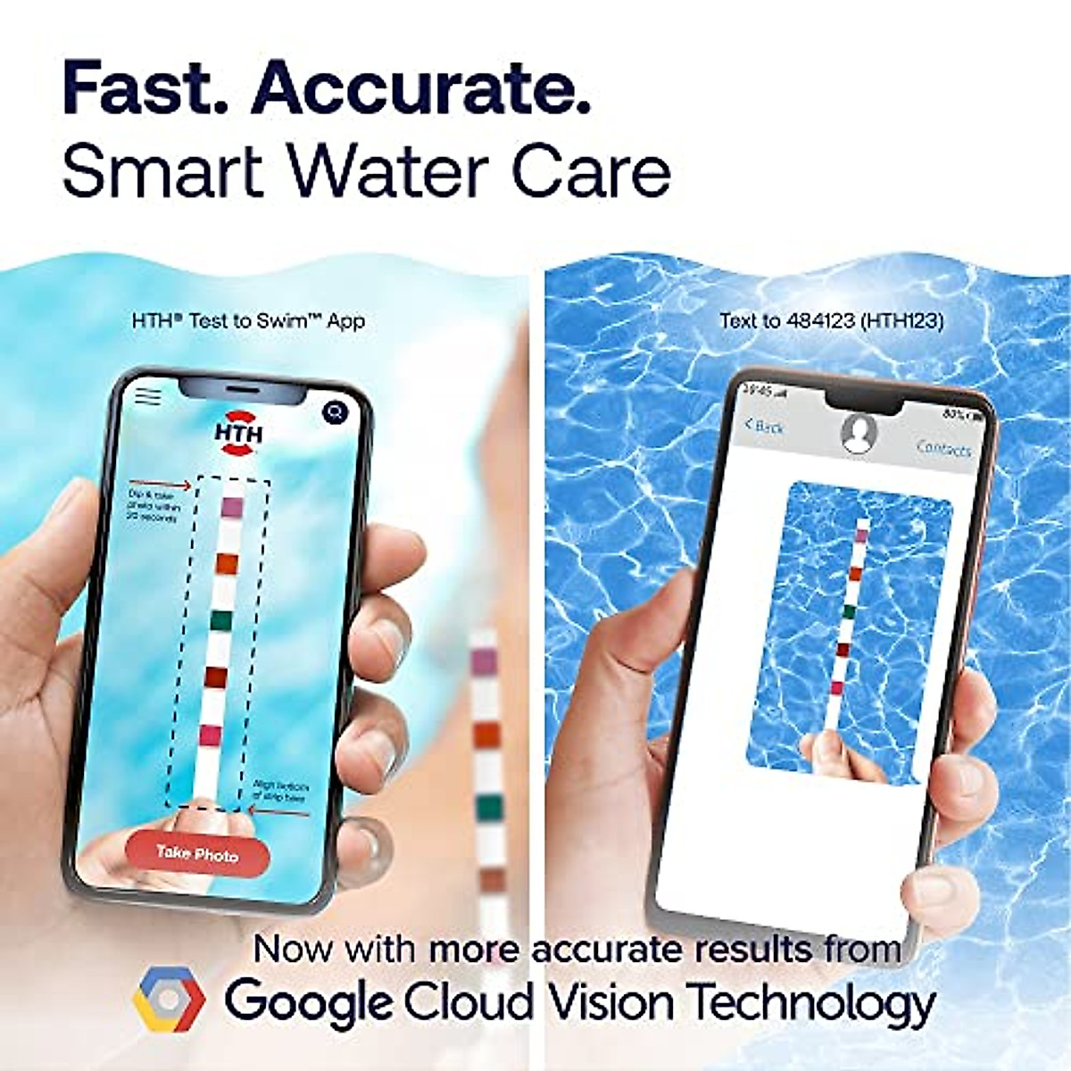 HTH Pool Care 6-Way Test Strips, Swimming Pool Water Chemical Tester, 30 Strips