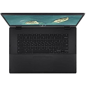 ASUS CX1500CNA Chromebook 15.6" HD Laptop, Intel Celeron N3350 Processor, 4GB RAM, 64GB eMMC Flash Memory, Intel HD Graphics, HD Webcam, Stereo Speakers, Chrome OS, Black, (renewed)