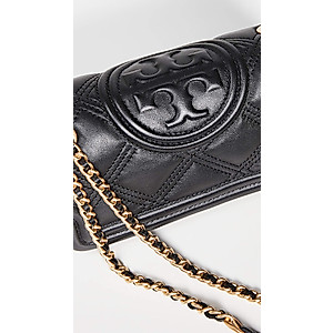 Tory Burch Women's Fleming Soft Mini Bag, Black, One Size