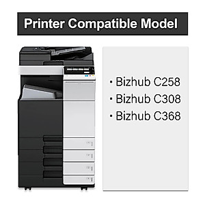 LOVPAIN TN-324 TN324 Toner Cartridges Set (4-Pack, Black/Cyan/Magenta/Yellow) - TN324K TN324C TN324M TN324Y Toner Cartridge Replacement for Konica Minolta Bizhub C258 C308 C368 Printer