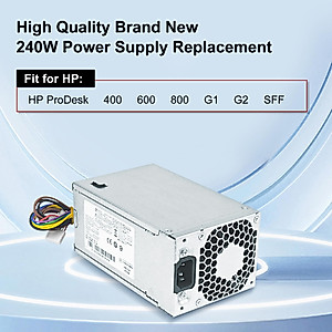 Upgraded PS-4241-1HA 240W Power Supply Compatible with for HP ProDesk 400 600 800 G1 G2 SFF, 702307-001,702307-002, 751884-001, 751886-001 Power Supply
