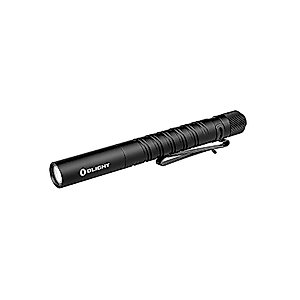 OLIGHT I3T Plus 250 Lumens EDC Pocket Slim Flashlight with 2 AAA Batteries and a PMMA Optic Lens, Tail-switch LED Flashlight with Dual Direction Pocket Clip for Camping, Outdoor, and Emergency (Black)
