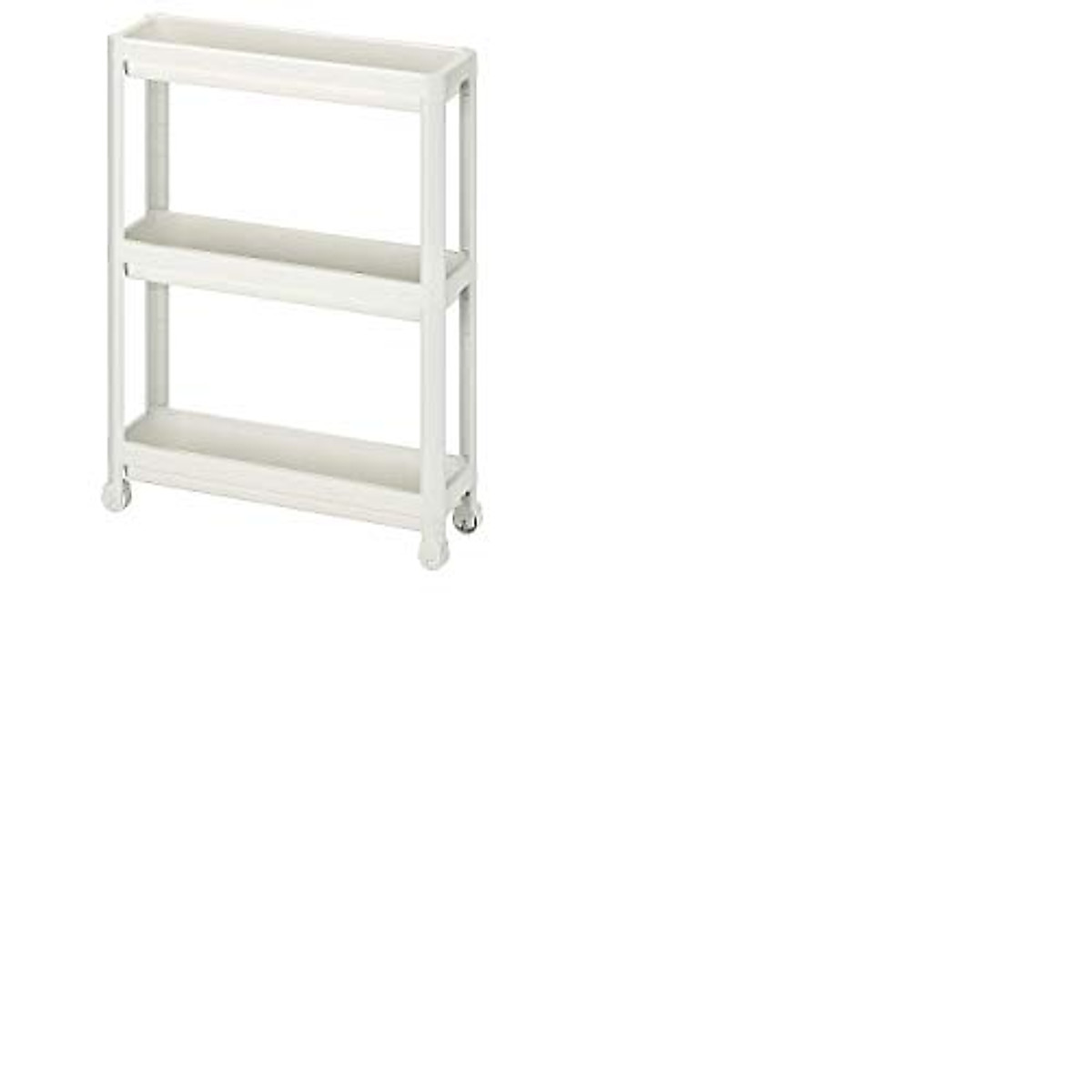 Ikea Vesken Cart White 21 1/4x7 1/8x28 004.712.22
