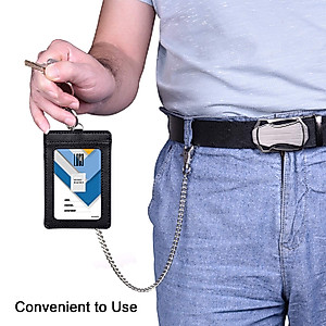 Wisdompro Wallet Chain, 16 inch Heavy Duty Pocket Keychain with Lobster Clasps and 2 Keyrings for Keys, Wallet, Jeans, Pants, Belt Loop, Purse and Handbag