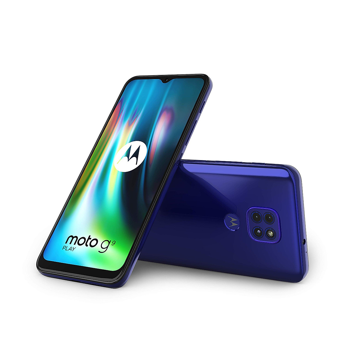 Motorola Moto G9 Play XT2083 Dual-SIM 64GB + 4GB RAM (GSM Only | No CDMA) Factory Unlocked 4G/LTE Smartphone (Sapphire Blue) - International Version