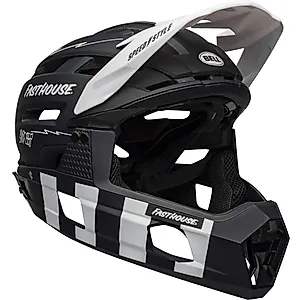 BELL Super Air R MIPS Adult Mountain Bike Helmet - Fasthouse Matte Black/White (2023), Small (52-56 cm)