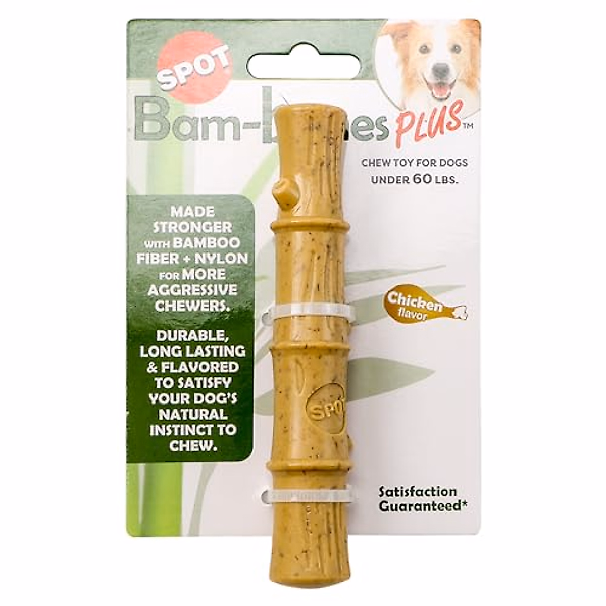 moofin Bam Bones for Dogs Bamboo Dog Toy, Chicken Flavored Dog Chew Toys Bundle SS Pet Training Whistle - Chew Stick for Aggressive Chewers for Dogs Under 60 lbs ~ [Pack of 6]