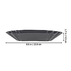 HEMOTON Coffee Tray Coffee Beans Tray Coffee Cupping Sample Tray Scooper Beans Sample Display Tray for Weighing and Filling Coffee Beans Black Oval Tray
