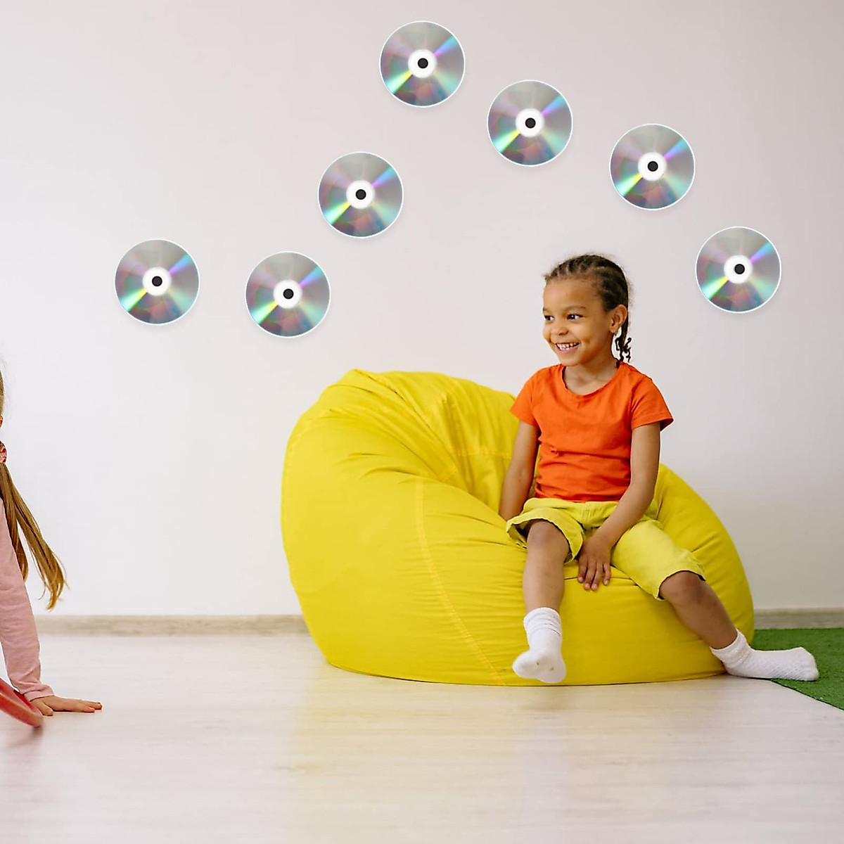 50pcs Hand Decorated Discs Decorative DIY Discs Creative Cd Discs DIY Household Cd Discs Home DIY Discs DIY Cd Discs Craft Material Bird Cd Discs Handmade DIY Cd Discs