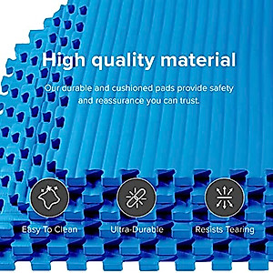 We Sell Mats 3/4 Inch Thick Martial Arts EVA Foam Exercise Mat, Tatami Pattern, Interlocking Floor Tiles for Home Gym, MMA, Anti-Fatigue Mats, 24 in x 24 in