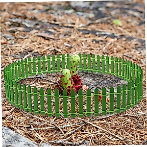 MERRYHAPY Simple Mini Fences 2pcs Miniature Fencing for Fairy Garden Picket Fence Mini Picket Fence Decoration Miniature Fencing for Fairy Garden