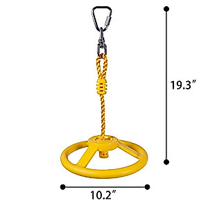OYOCOOL Ninja Wheel Obstacle for Kids Adults 360 Degrees Rotating Joint Jungle Gym Monkey Wheel Course Outdoor Indoor Playground Backyard Warrior Obstacle Course Slacking Line