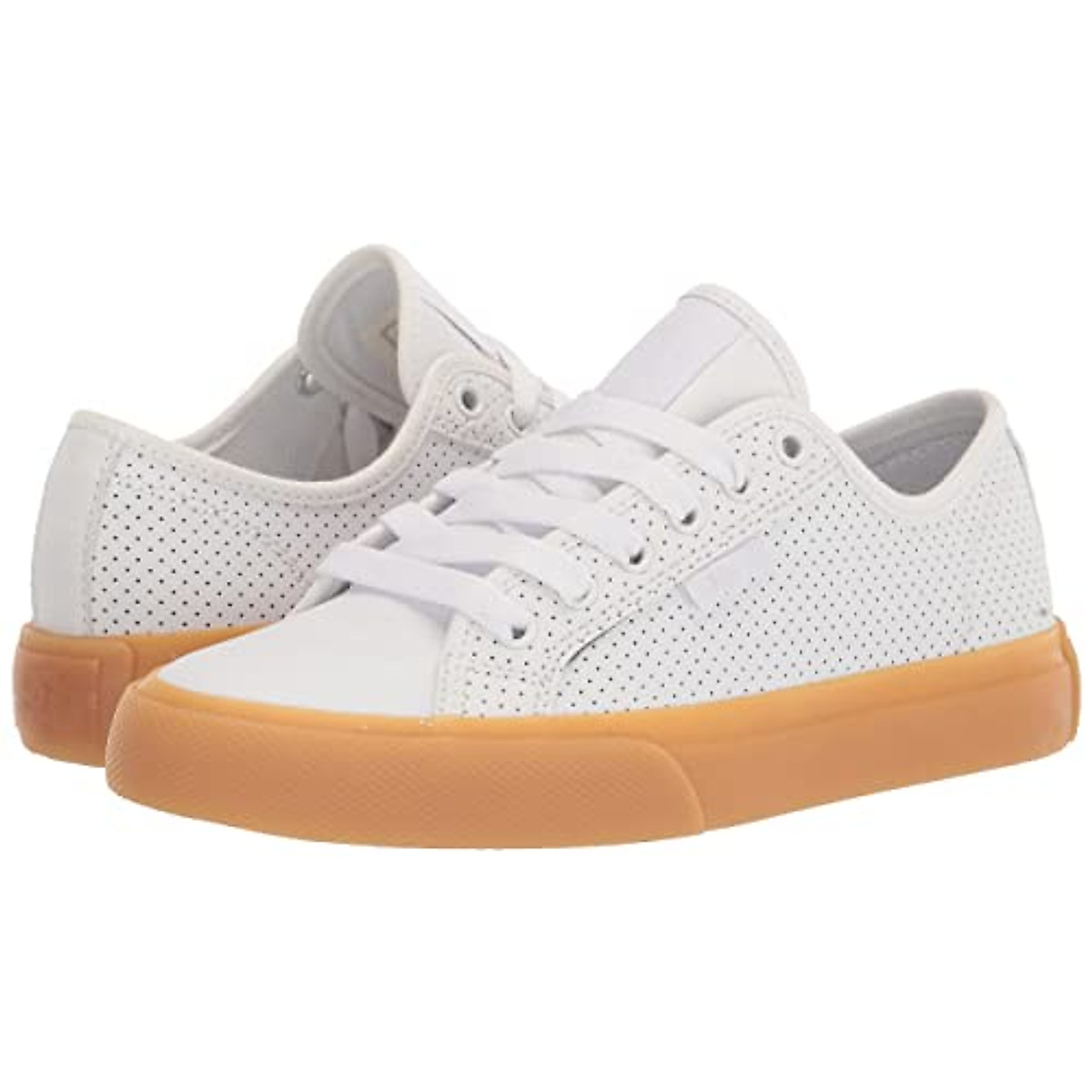 DC Women's Manual Skate Shoe, White/Gum, 9.5