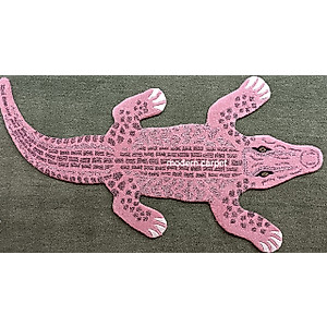 Generic Crocodile Rug 3x6 Ft Rugs Skin Shape 100% Area Rugs Woolen Rugs Handmade Tufted for Room Bedroom Bathroom by Modern Carpet, Multycolor (2x4 feet)