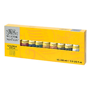 Winsor & Newton Galeria Acrylic Paint, 10 x 60ml (2-oz) Tube Paint Set