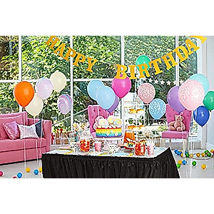 DecorRack 2 Pack Table Skirts, 29 in x 14 ft Each, Multi Pack -BPA Free- Plastic Tableskirt, Disposable, Reusable, Rectangular Tablecloth Skirt, Black (2 Pack)