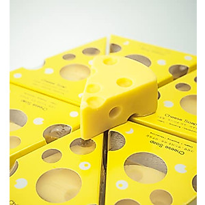 MOVALUE Cute Hand Soap - Cheese Shaped Soap, Creamy Scent, Fun Cleaning Experience. Gift for Girlfriends, Mothers, or Children. Christmas Stocking Stuffer for Her, Him, Kids