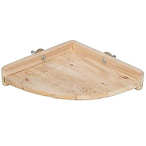 Pet Cage Platform, Eecoo Wooden Corner Platform Shelf Rest Frame Bird Cage Wooden Corner Parrot Hamster My Neighbor Totoro Small Pet Cage Accessories for Parrot Hamster