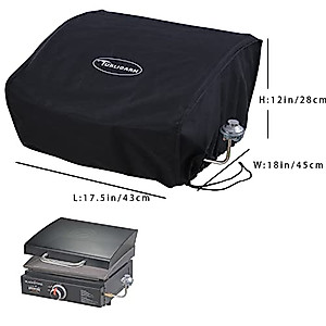 Cover for Blackstone 17 inch Griddle Water Resistant 600D Polyester Heavy Duty Flat top 17" Gas Grill Cover Exclusively Fits Blackstone 17" Griddle Cooking Station-17in Griddle with Hood Cover