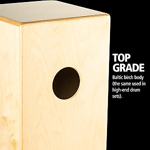 Meinl Percussion Ebony Bass Cajon with Snare Pedal (JBC6EY)