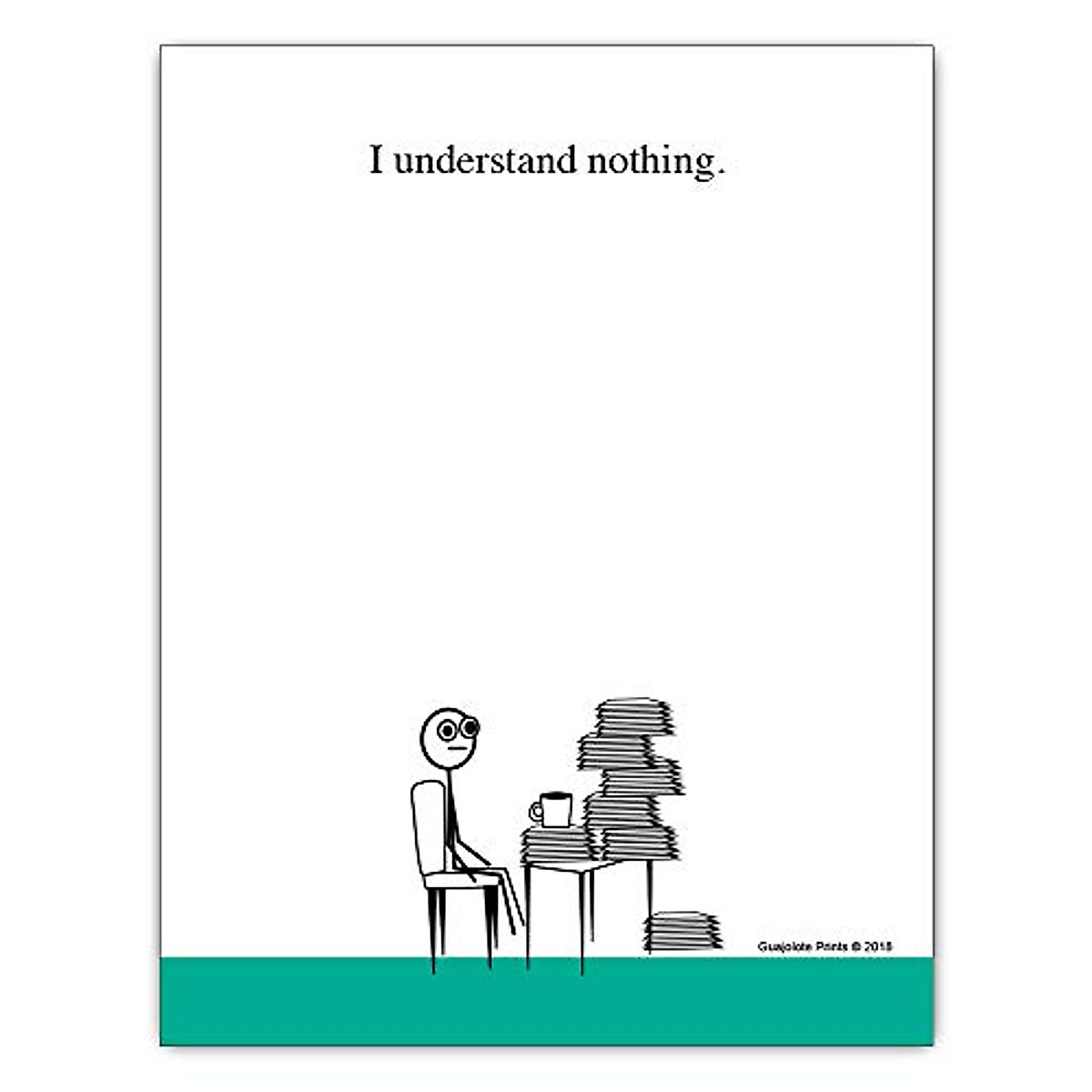 Funny Novelty Gift Notepads - 4-Pack Bundle - I'm Dead Inside, Trying to Act Like a Person, I Understand Nothing, I'd Like to Cancel Today Please