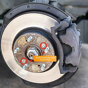 Car Brake Disc Rotor Screws, Stainless Steel Screw Rotor Brake Disc Retaining 93600-06014-0H, Retaining Screws for Front and Rear, Auto Replacement for City Civic Accord Odyssey Acura (16 PCS)