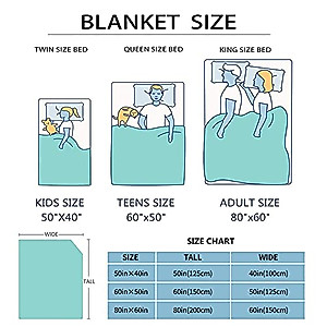 Flannel Throw Blanket for Couch Sofa or Bed Soft Cozy Plush Fuzzy Flannel Blankets All Seasons 50"x40"