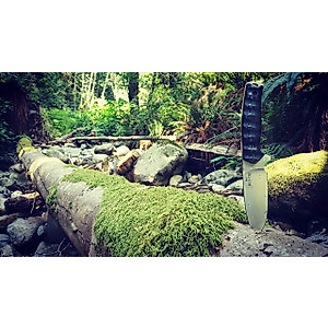 JEO-TEC Nº21 Bushcraft Survival Hunting Tactical Knife - BOHLER N690C Stainless Steel, Multi-positioned Leather Sheath, Sharpener Stone & Firesteel included - Handmade