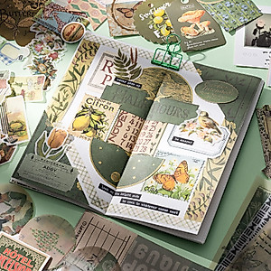 YagCu Aesthetic Scrapbook Kit, Junk Journal Scrapbooking Supplies, Vintage Journaling Set Bullet Journals Material, Large Collection for Teen Girls Women Adults Beginners, Arts Craft Ephemera