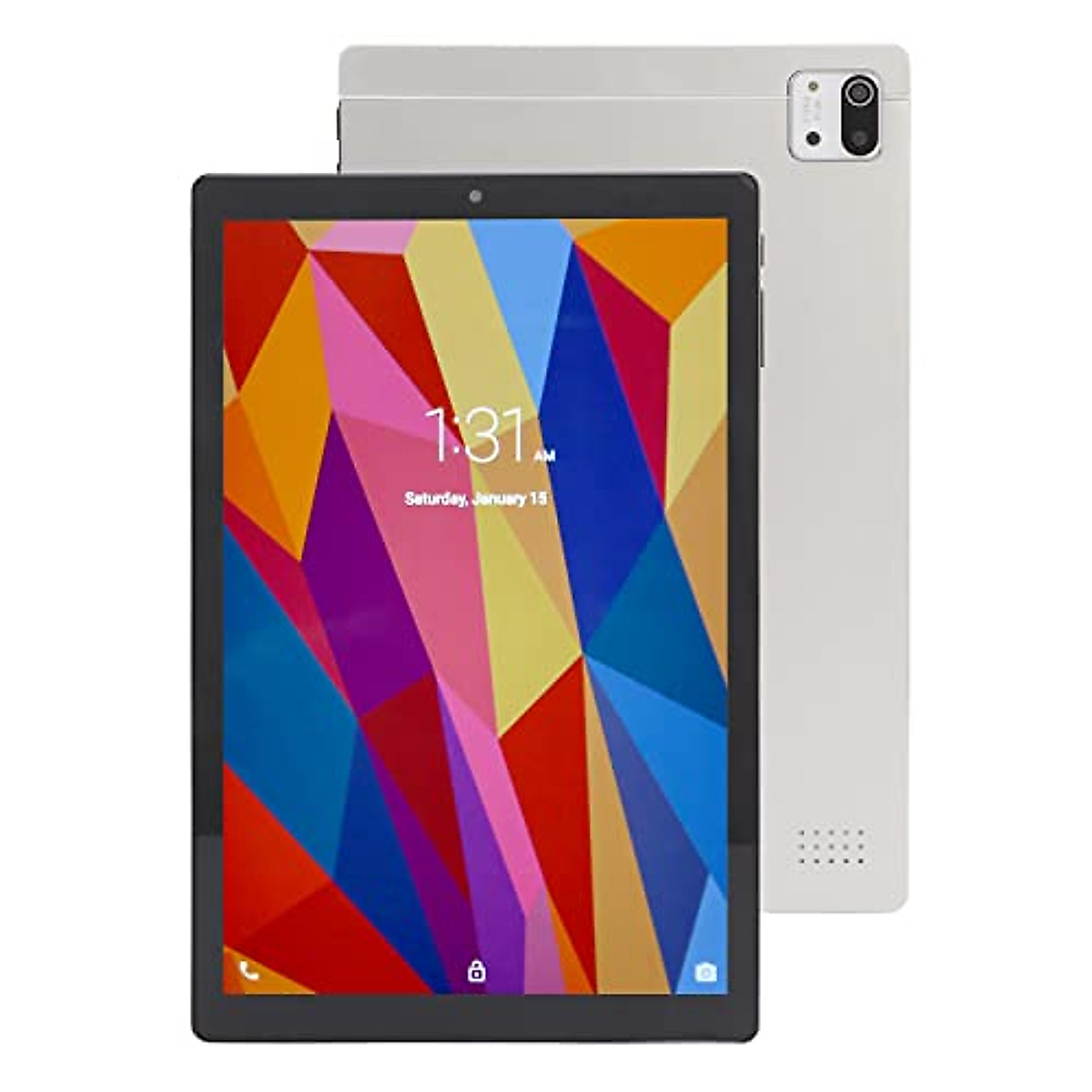 Silver 10.1 Inch Tablet 1960 X 1200 2.4 5G WiFi Desktop Tablet (US Plug)