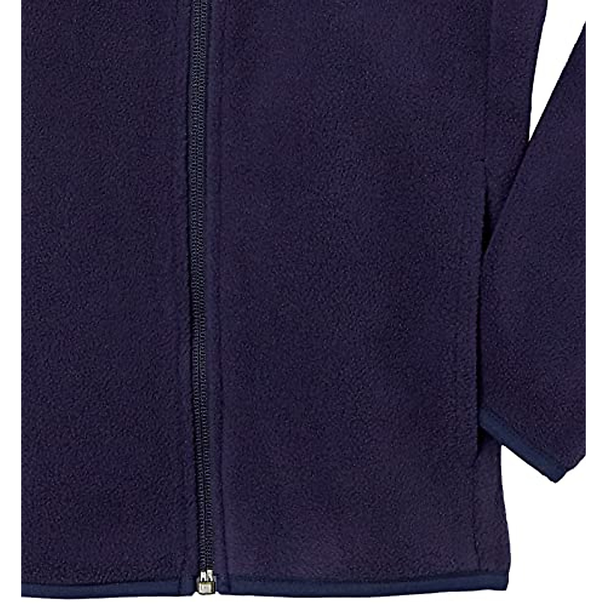 Amazon Essentials Boys' Polar Fleece Full-Zip Mock Jacket, Navy, Medium