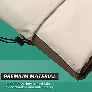 TORVA Cover for Outdoor Prep Table,600D Heavy Duty & Waterproof Cover for BBQ Grill Cart -40x22x33inch