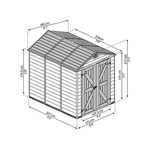 Palram - Canopia SkyLight 6' x 8' Storage Shed - Tan